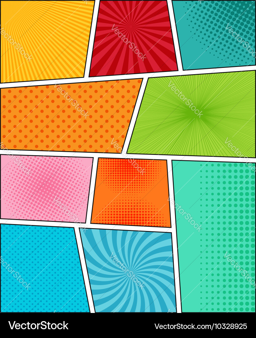 Big set of comic book backgrounds Royalty Free Vector Image