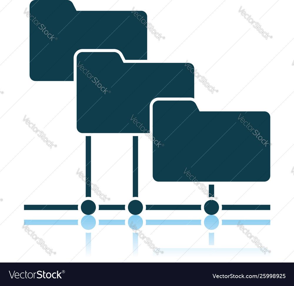 Folder network icon Royalty Free Vector Image - VectorStock