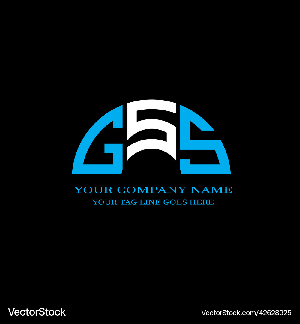Gss letter logo creative design with graphic Vector Image