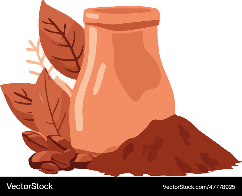 Organic chocolate and jar icon Royalty Free Vector Image