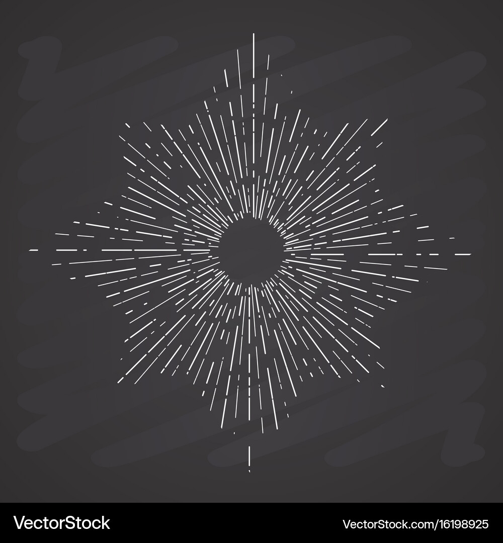 Retro sun bursts vintage radiant rays shape Vector Image
