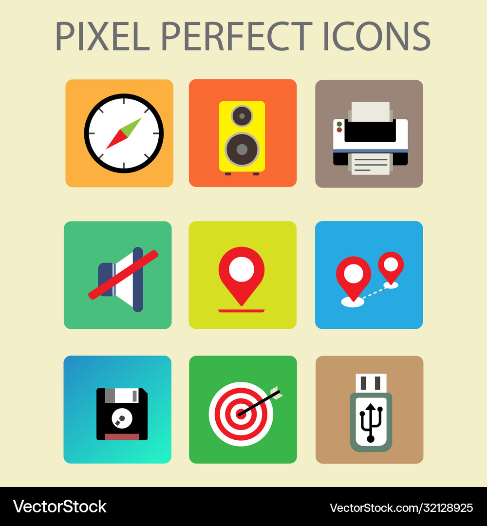Symbol setsymbol icon for overview Royalty Free Vector Image