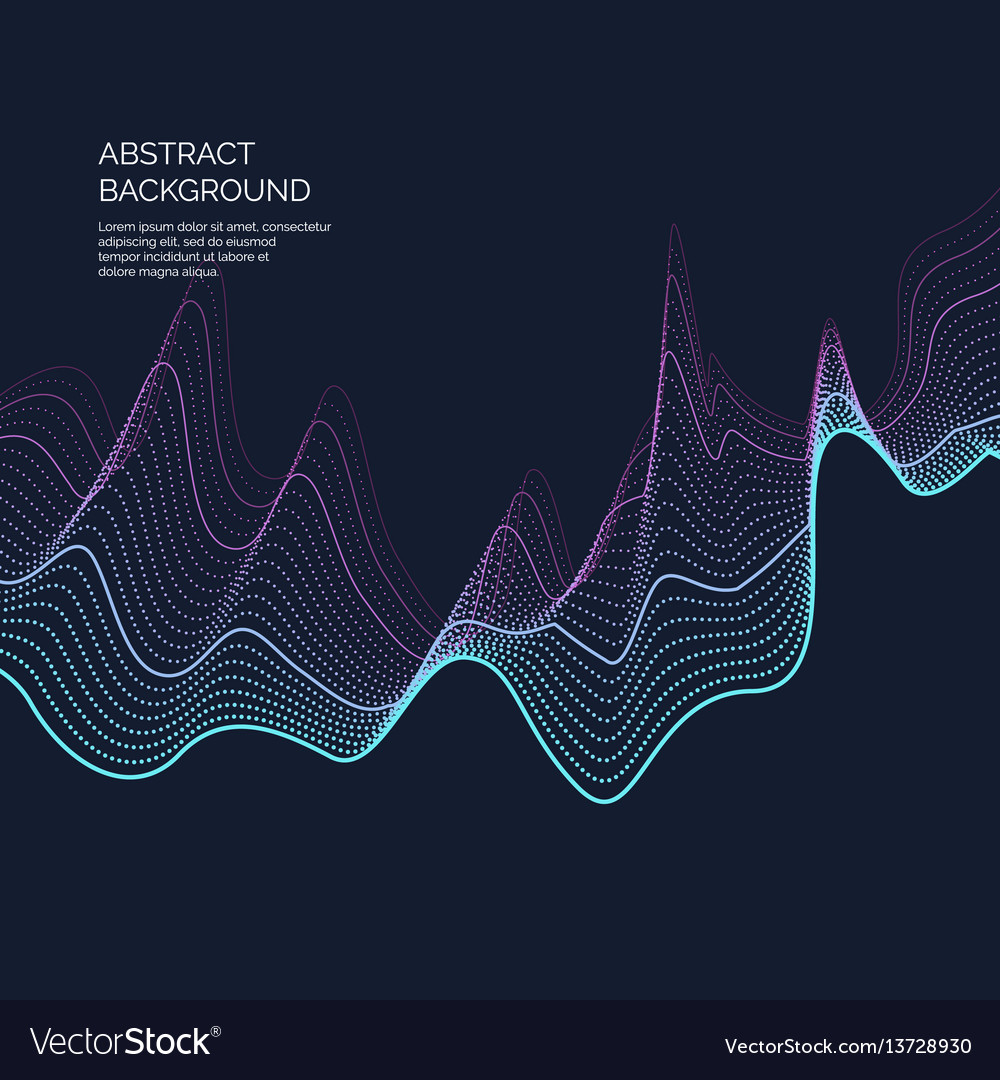 Abstract background with a dynamic waves and Vector Image