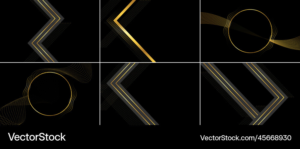 Abstract background with a gold line wave in a Vector Image