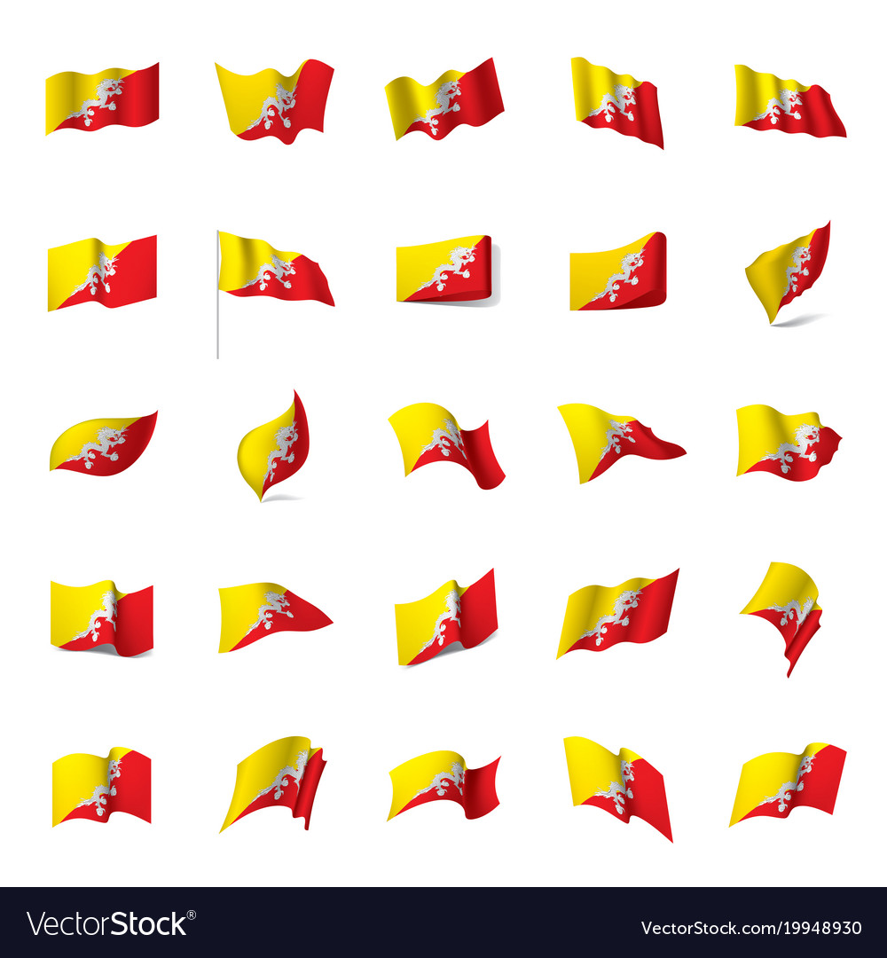 Bhutan flag Royalty Free Vector Image - VectorStock
