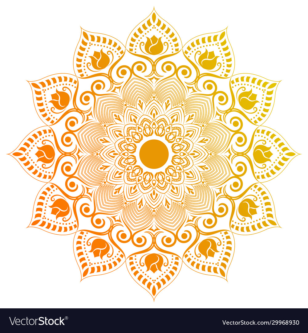 Circular pattern mandala Royalty Free Vector Image