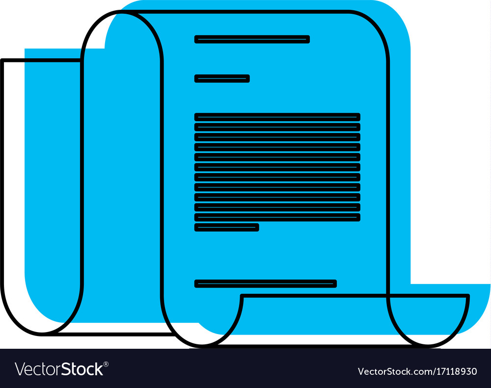 Continuously sheet contract document blue Vector Image