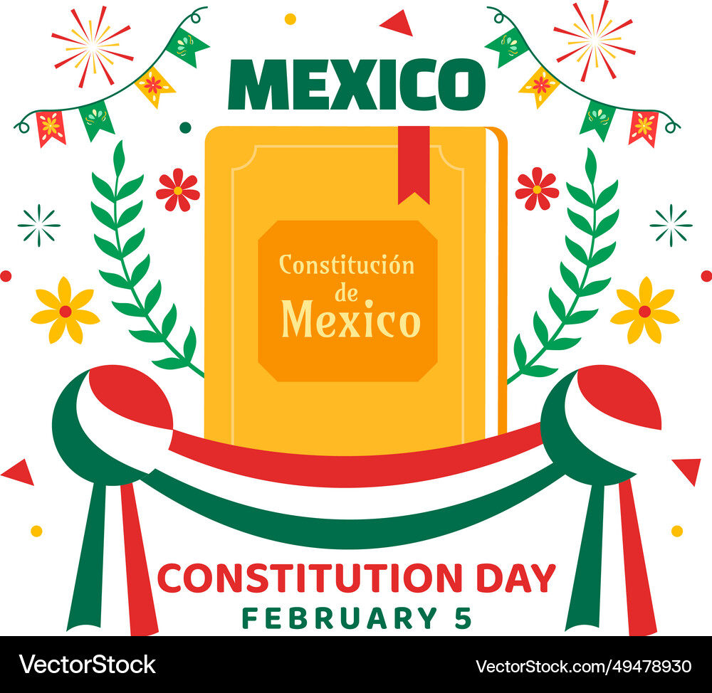 Dia De La Constitucion Translation Happy Vector Image