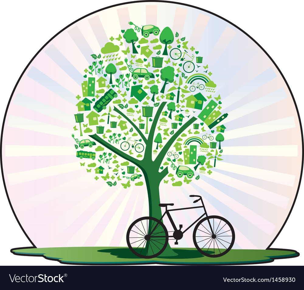 Ecological tree Royalty Free Vector Image - VectorStock