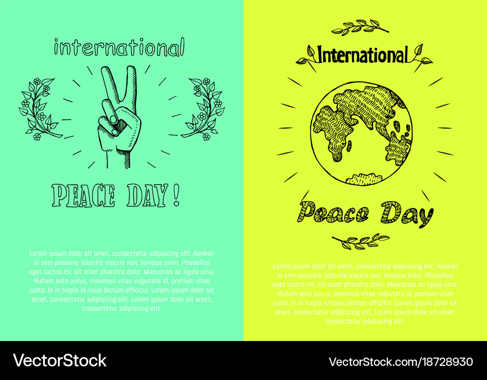 International peace day poster Royalty Free Vector Image