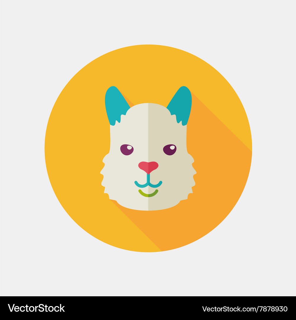Lama flat icon animal head symbol Royalty Free Vector Image