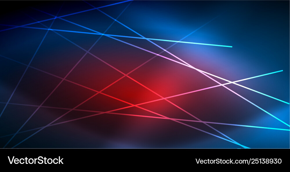 Neon glowing techno lines blue hi-tech futuristic Vector Image