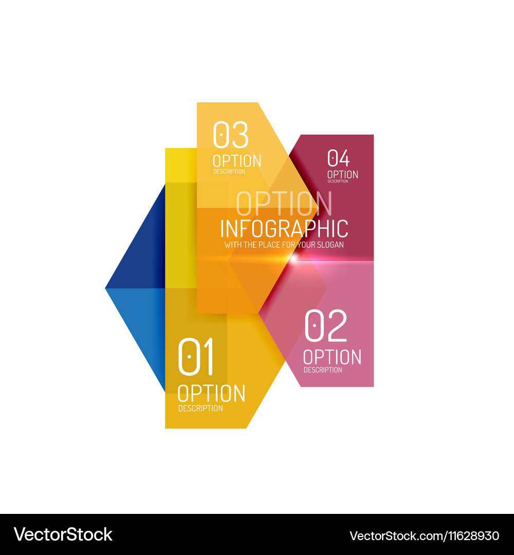 Paper geometric abstract infographic layouts Vector Image