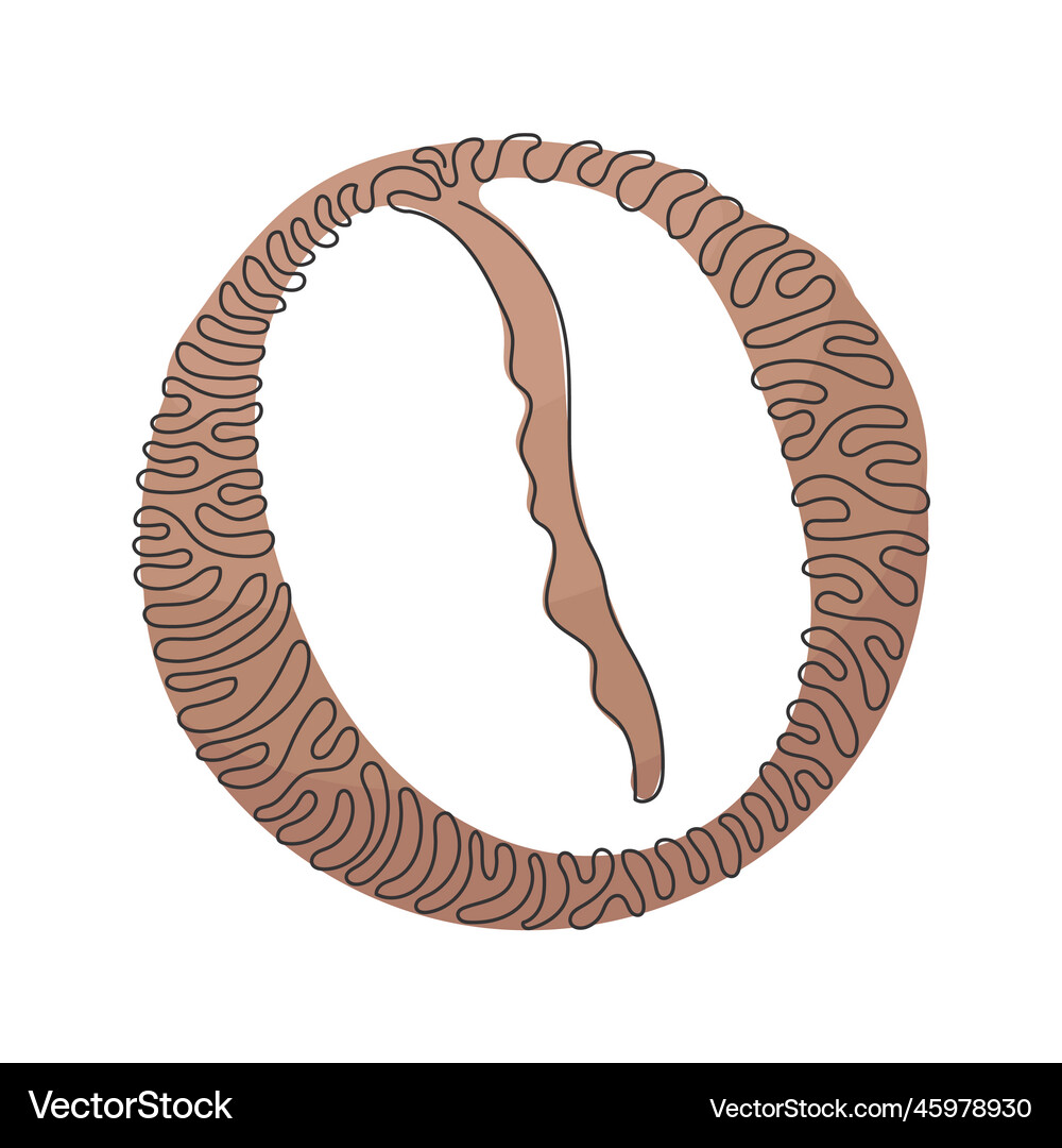 Single one line drawing whole healthy organic Vector Image