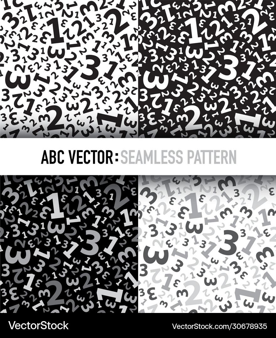 Black Number Seamless Background Royalty Free Vector Image