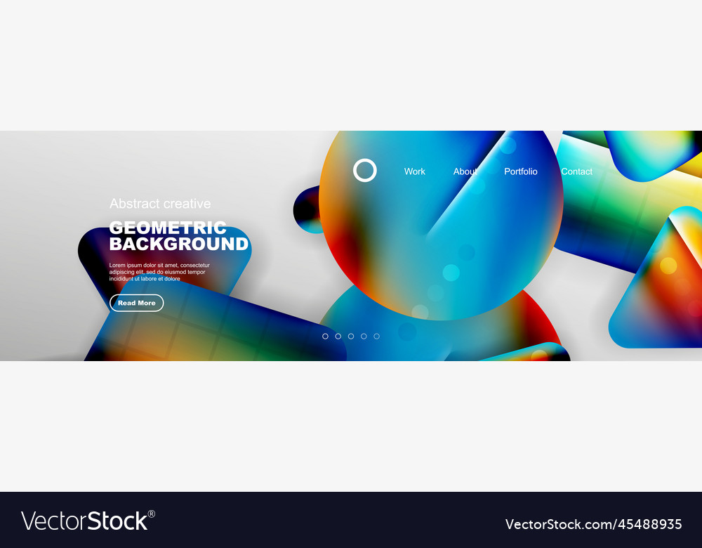 Bright glossy overlapping geometric shapes Vector Image