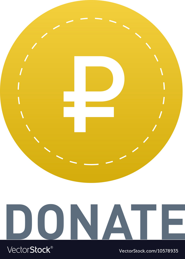Donate button icon Royalty Free Vector Image - VectorStock