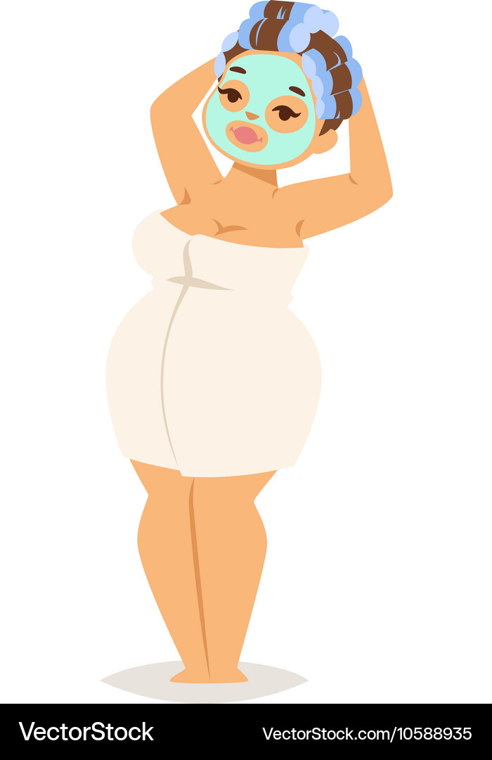 Fat girl character Royalty Free Vector Image - VectorStock