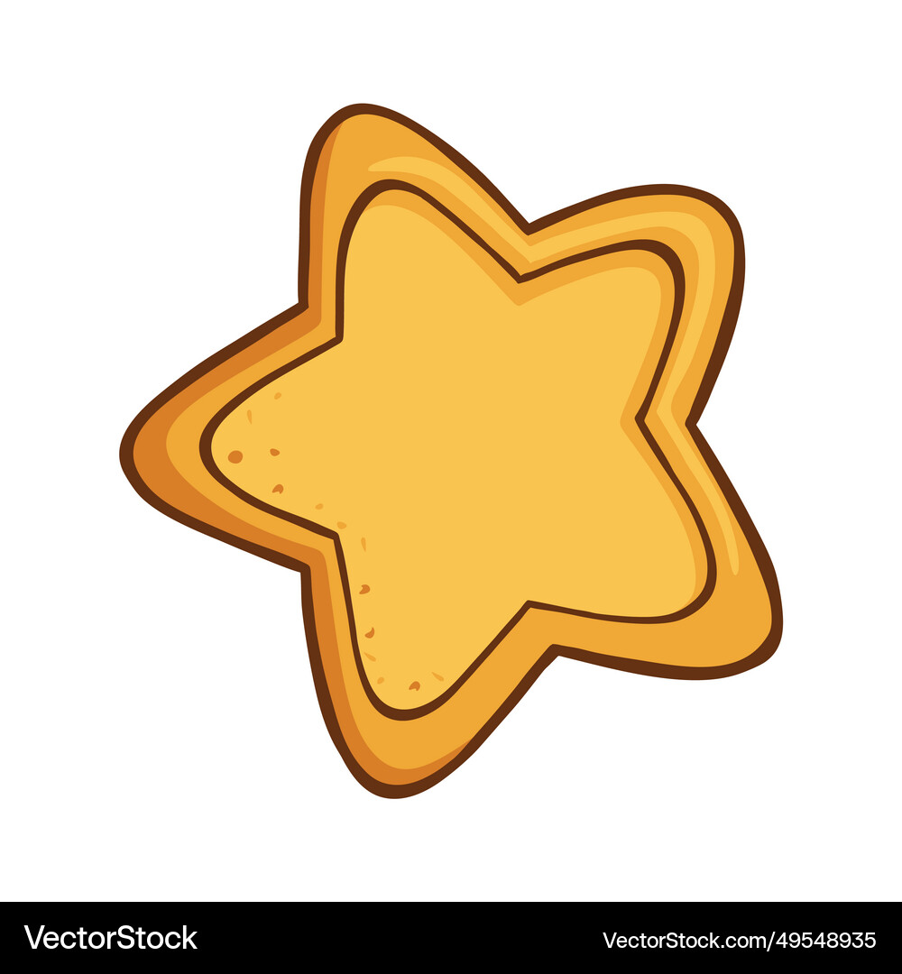 Gingerbread cookies christmas star Royalty Free Vector Image
