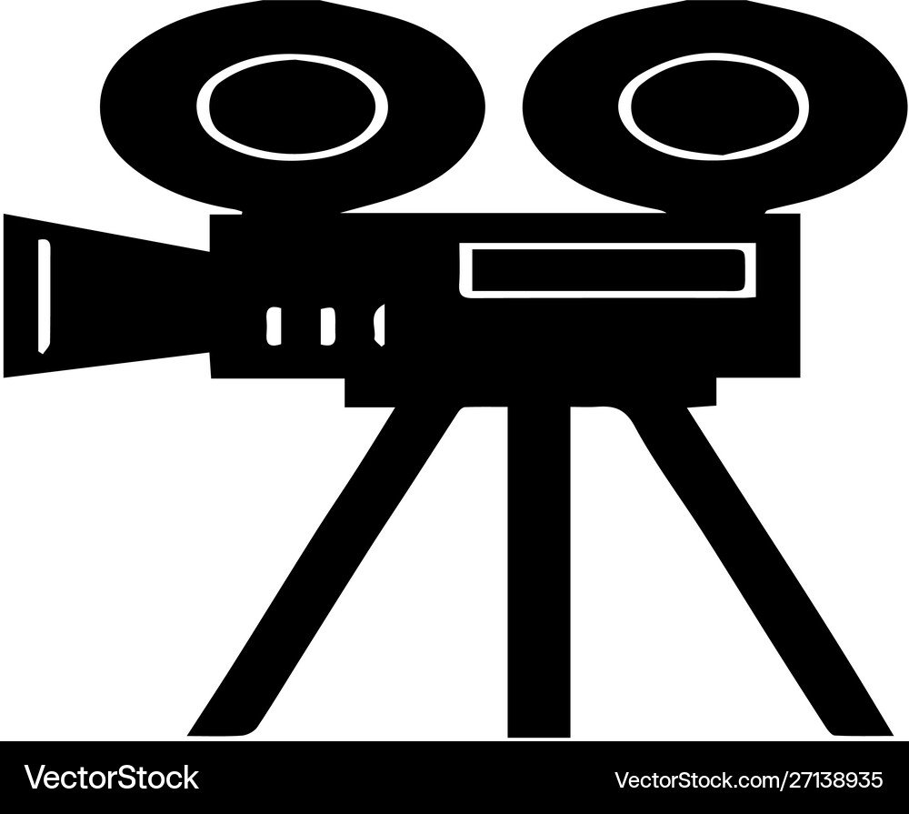 Movie icon on white background Royalty Free Vector Image