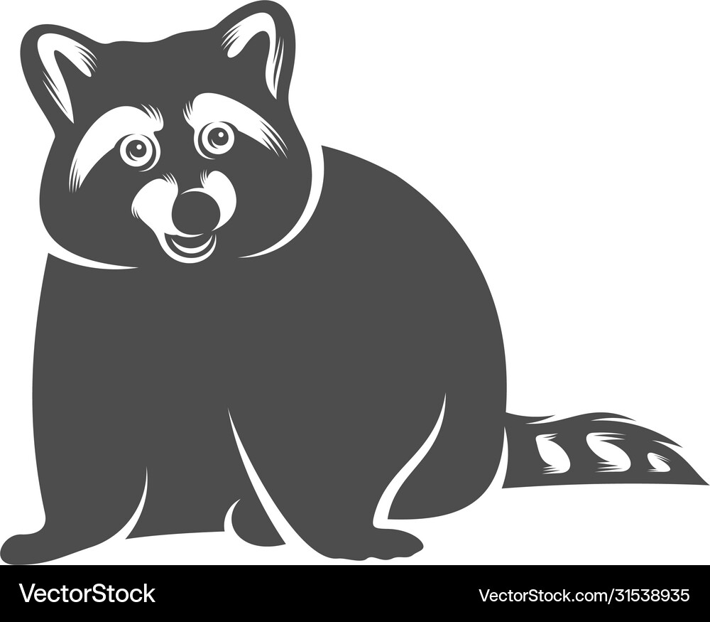 Racoon logo design icon symbol template Royalty Free Vector