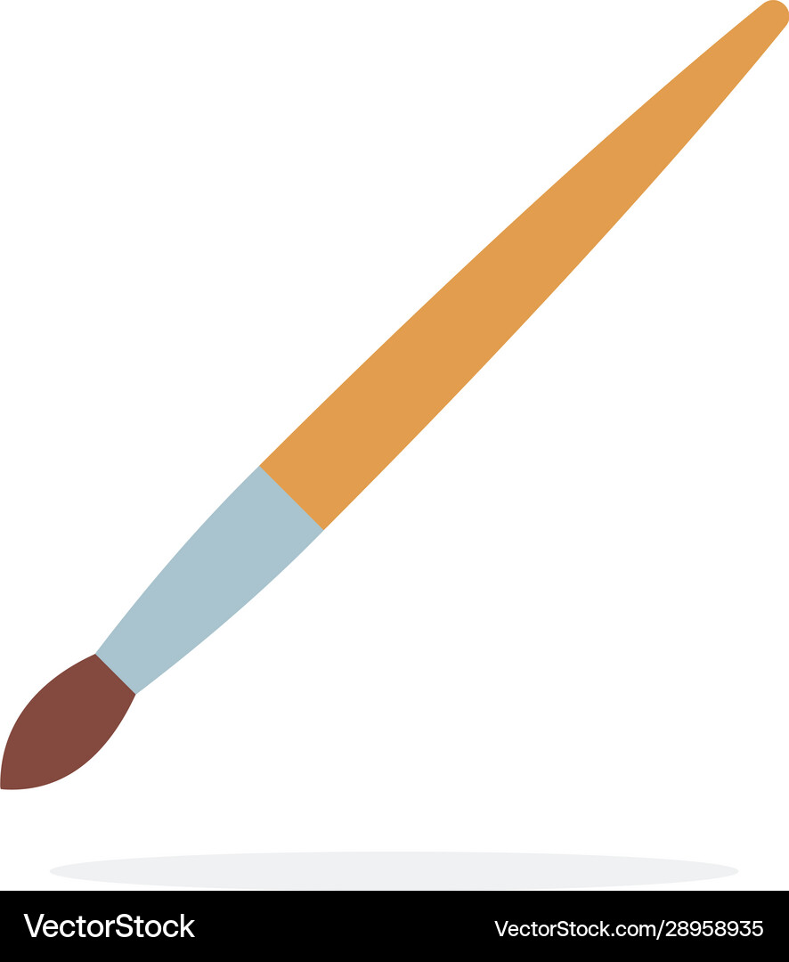 Round brushes for gouache paint flat isolated Vector Image