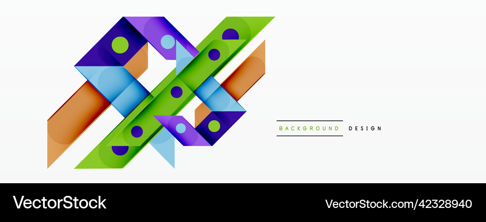 Color overlapping stripes background colorful Vector Image