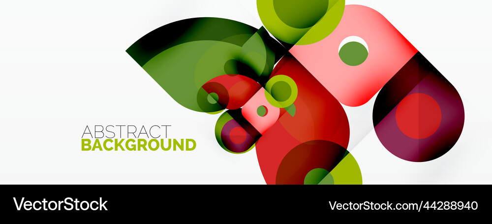 Colorful round shapes circles and triangles Vector Image