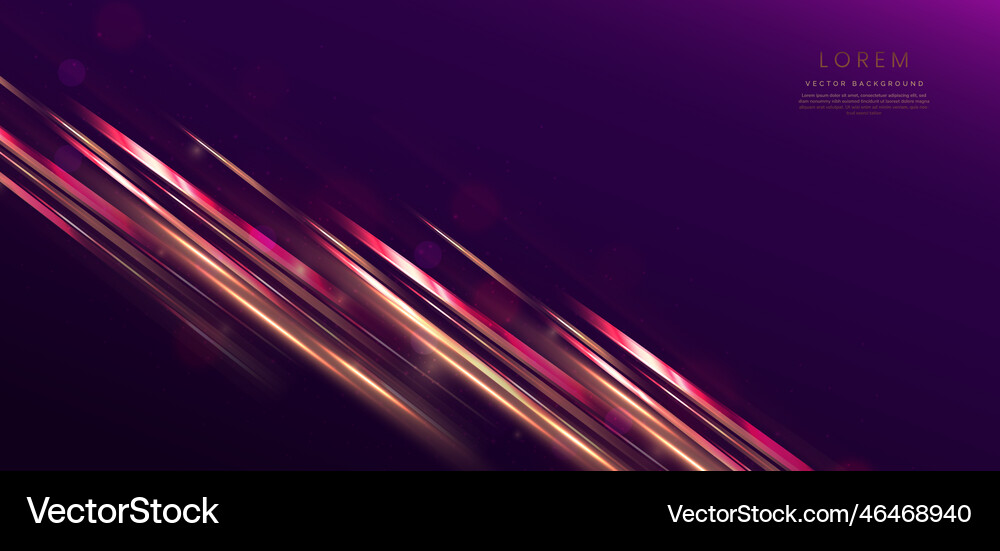 Elegant lighting golden glowing with lighting Vector Image
