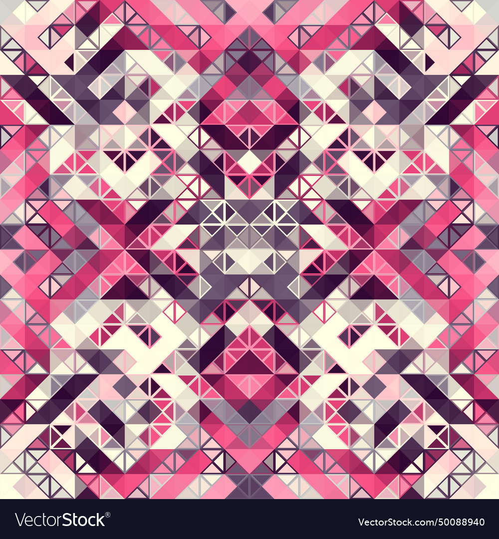 Geometric abstract triangles pattern seamless Vector Image