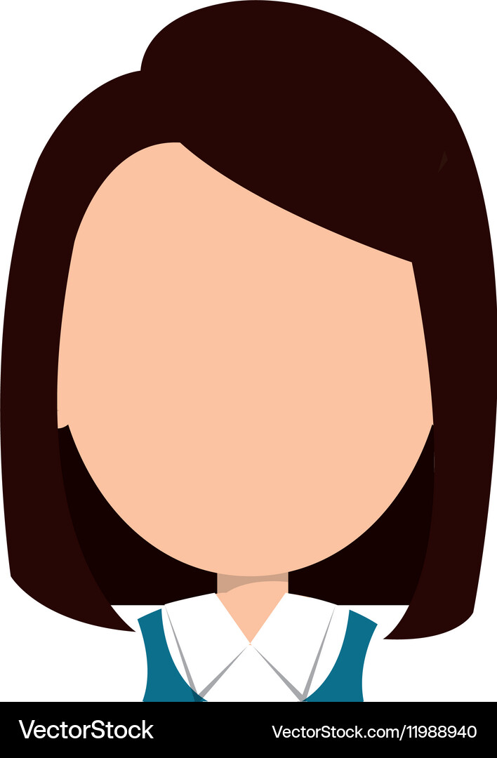 Girl student character isolated icon Royalty Free Vector