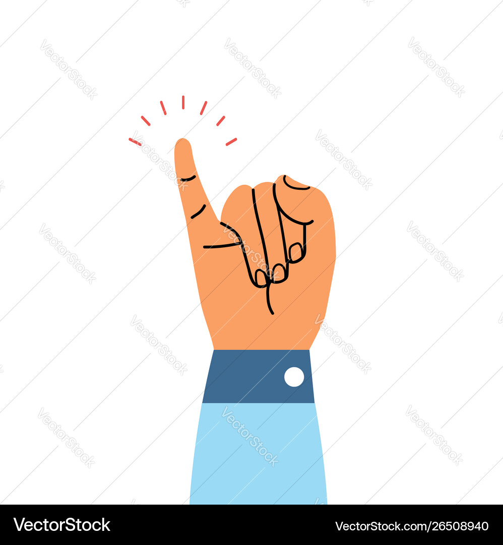 Hand business making a promise Royalty Free Vector Image