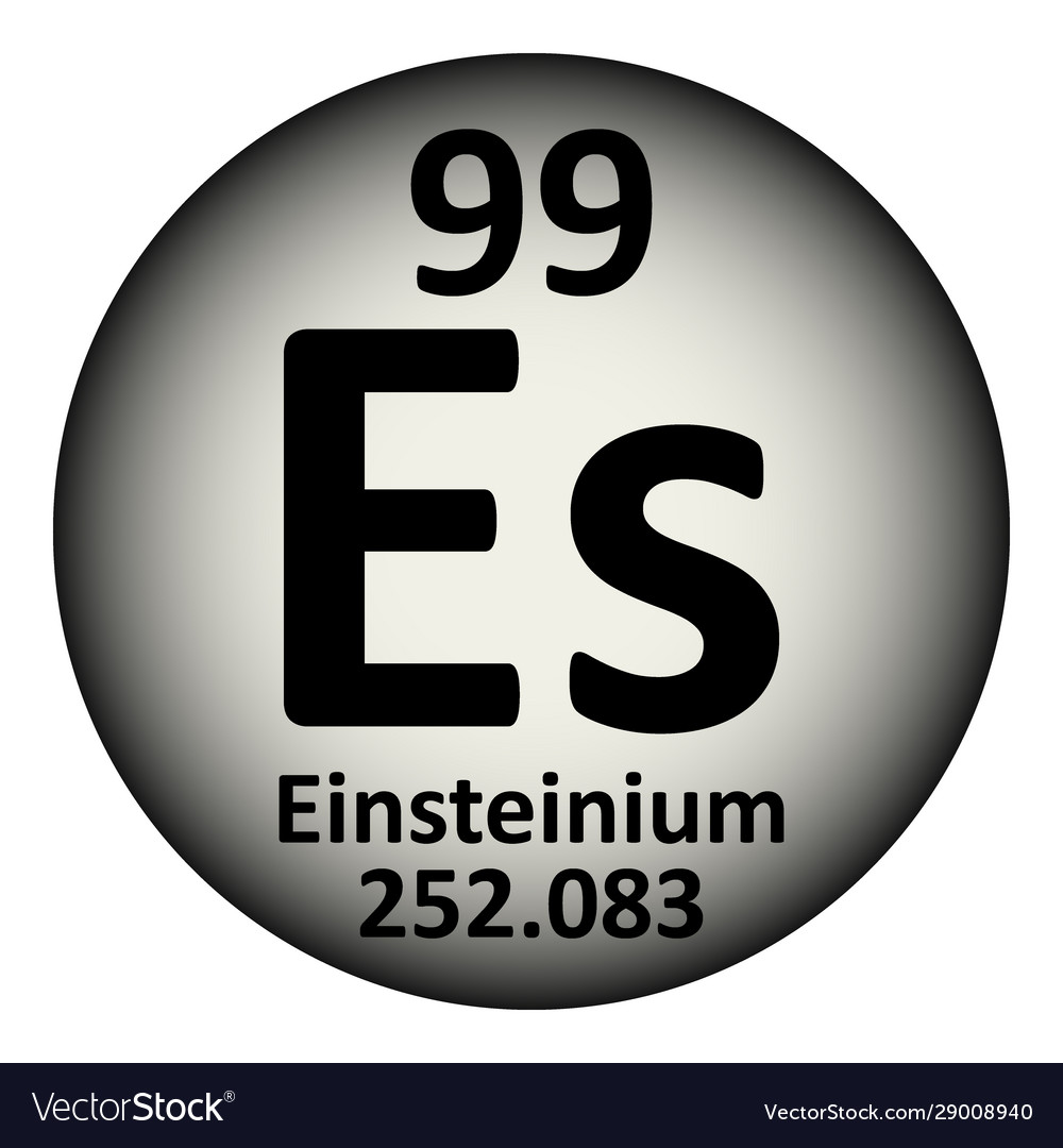Periodic table element einsteinium icon Royalty Free Vector
