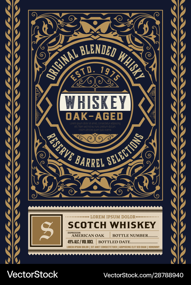 Vintage label for packing western style Royalty Free Vector