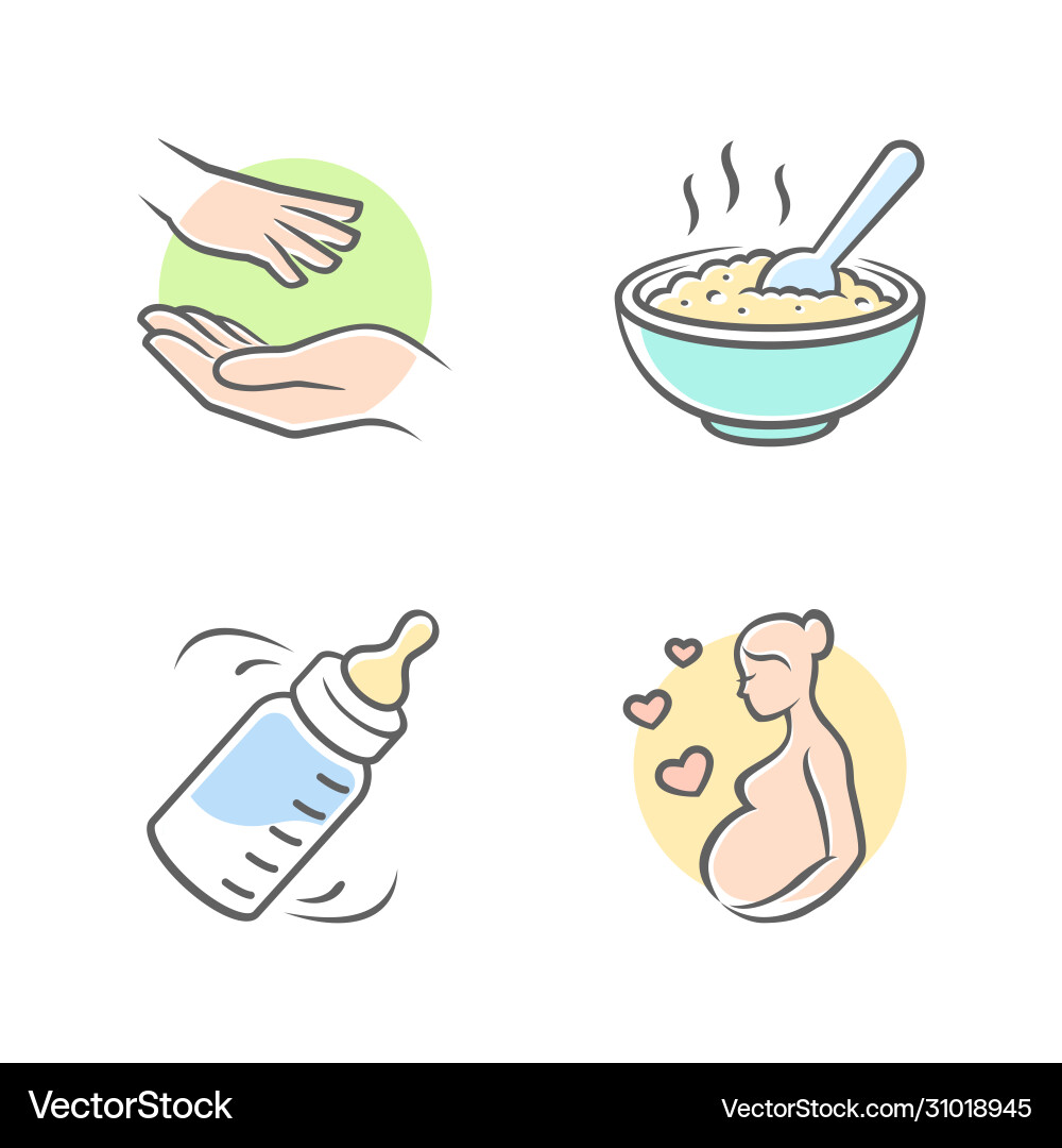 Baby care icons Royalty Free Vector Image - VectorStock