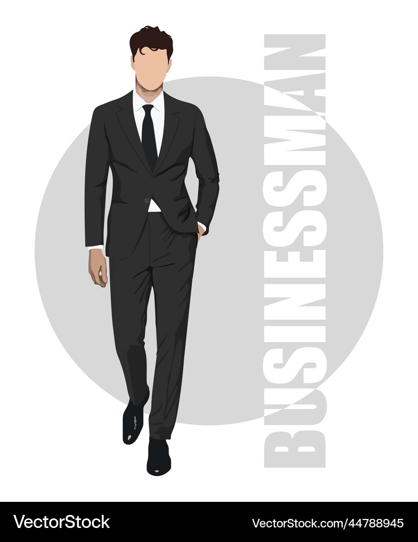 Businessman in a flat style on white background Vector Image