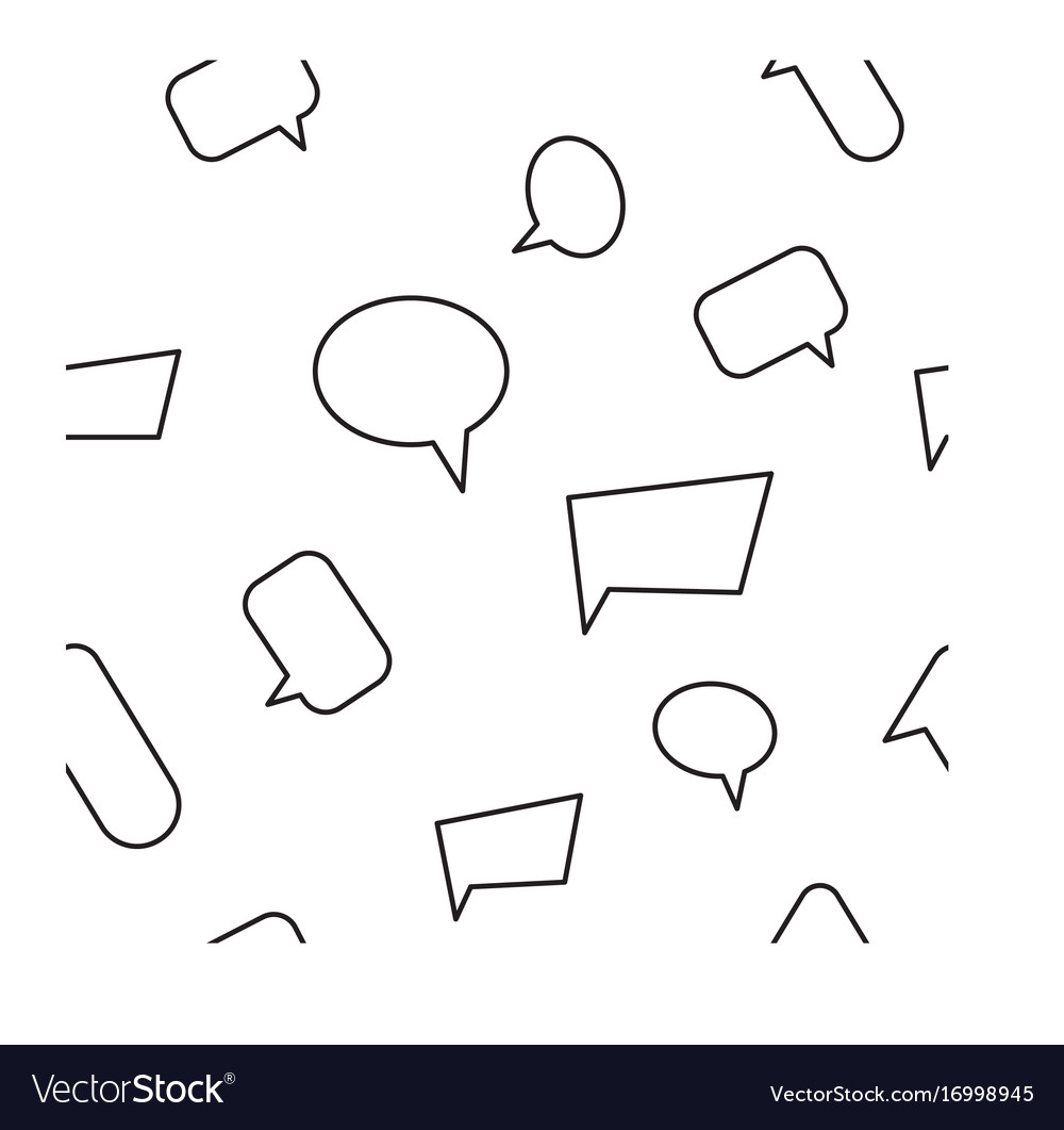 Chat bubble seamless pattern Royalty Free Vector Image