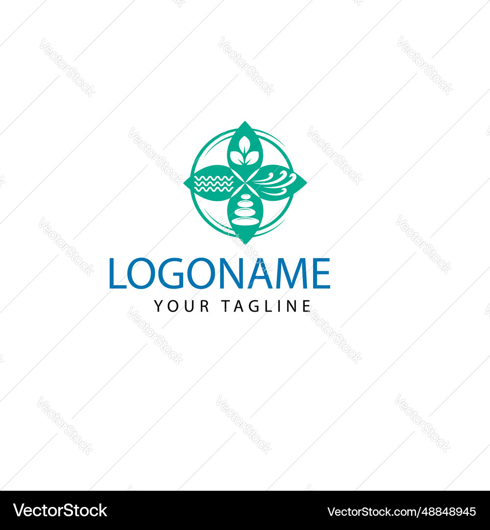 Flat logo design business and branding Royalty Free Vector