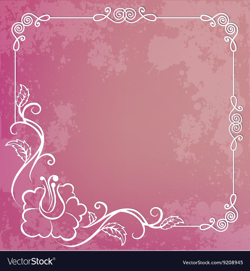 Floral pattern frame Royalty Free Vector Image