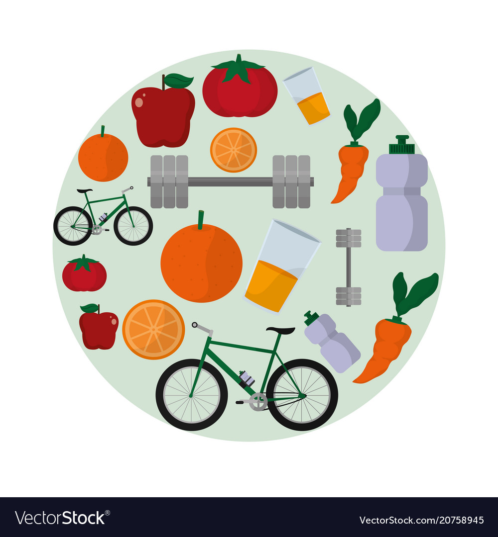 Healthy Habits Lifestyle Royalty Free Vector Image