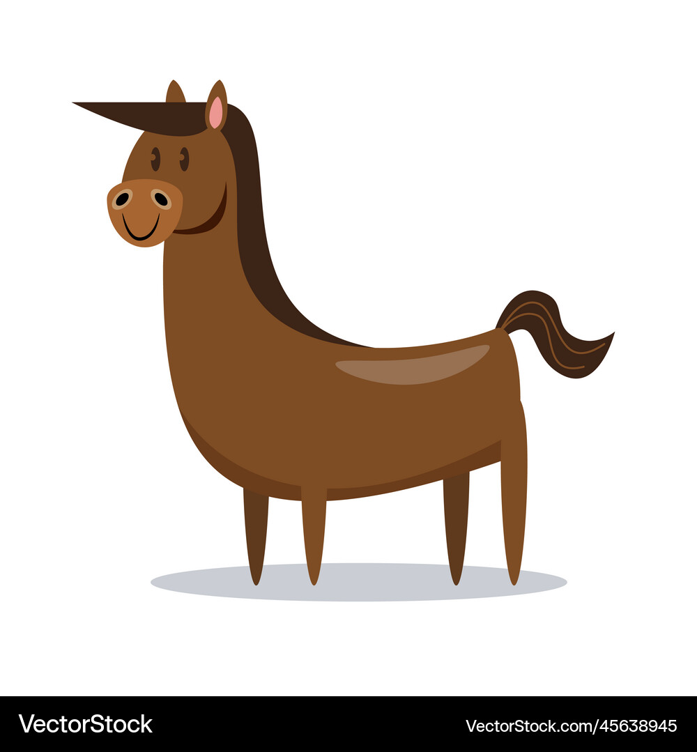 Horse cartoon character Royalty Free Vector Image