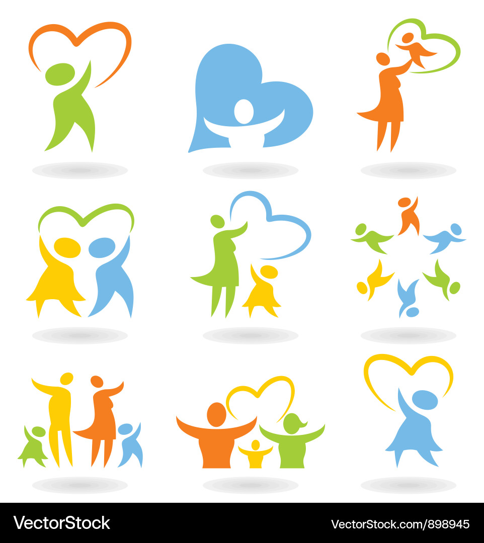 Icons a family4 Royalty Free Vector Image - VectorStock