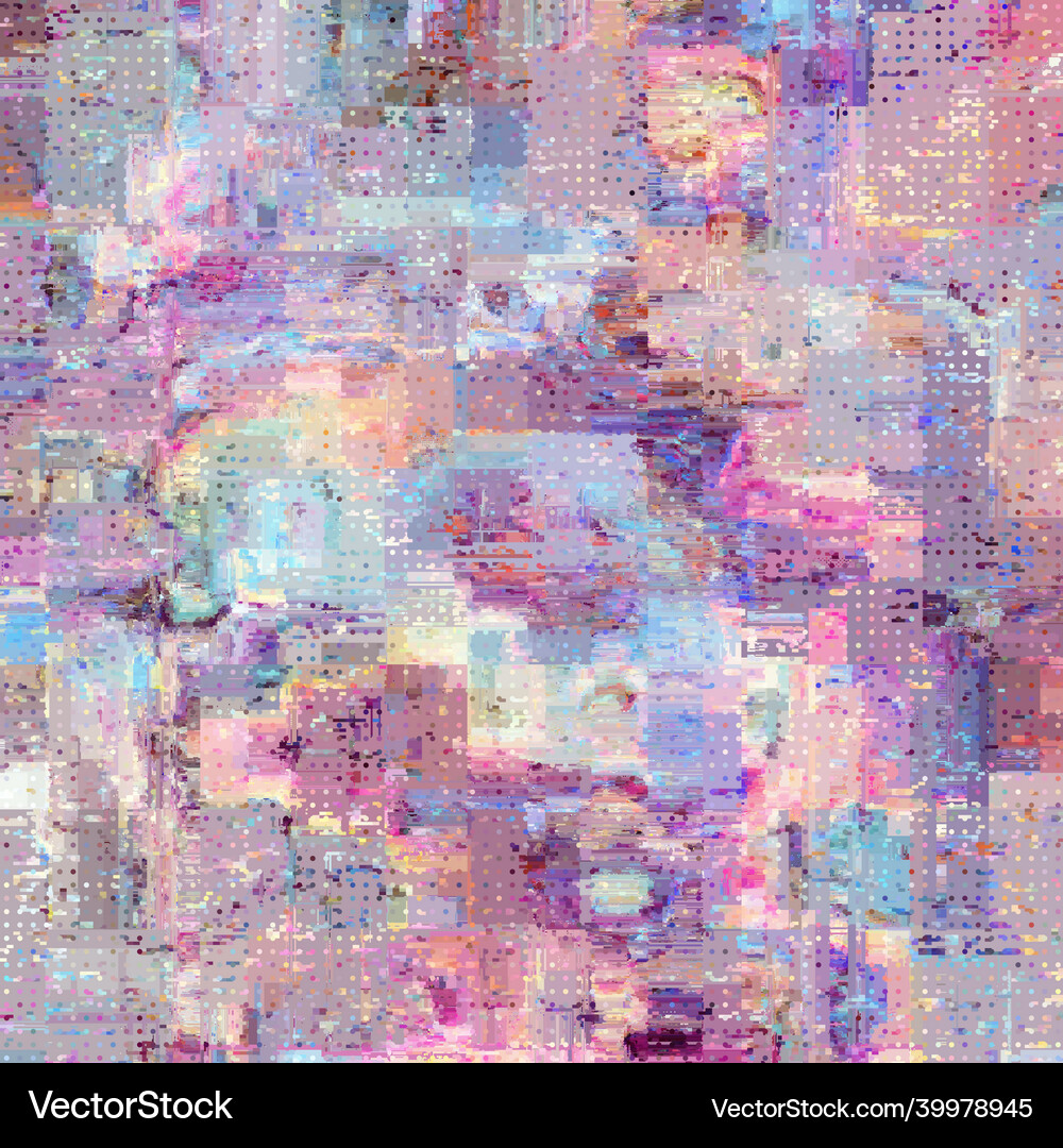 Image with imitation of grunge datamoshing Vector Image