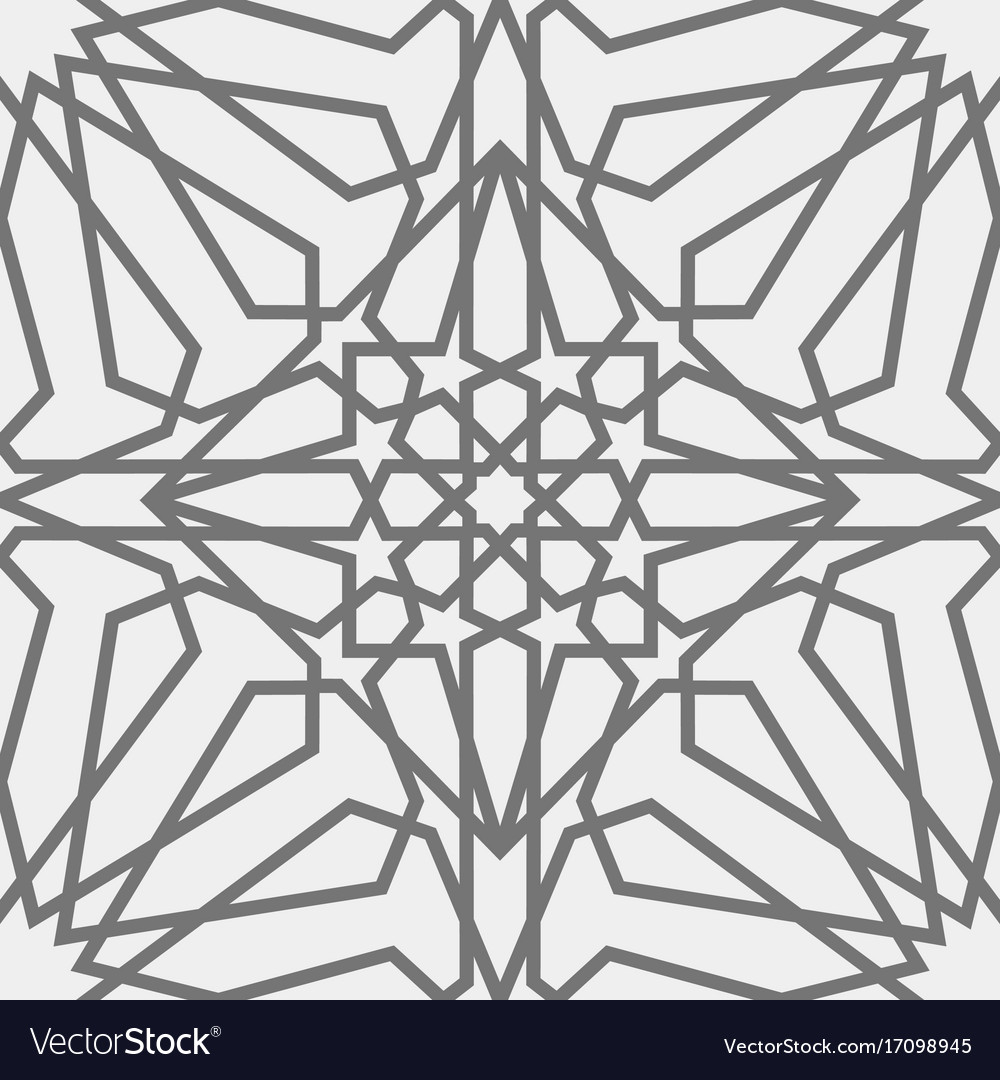 Islamic pattern seamless arabic geometric Vector Image