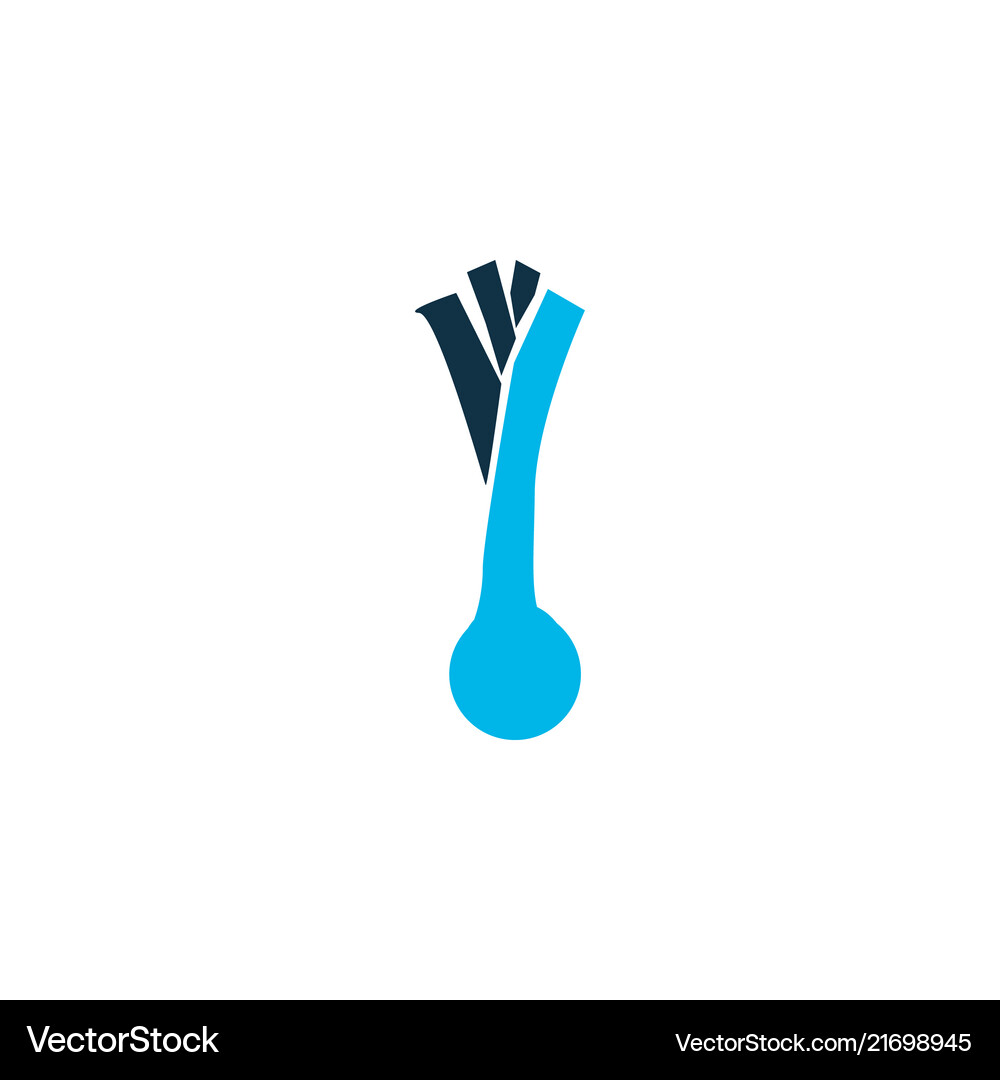 Leek icon colored symbol premium quality isolated Vector Image