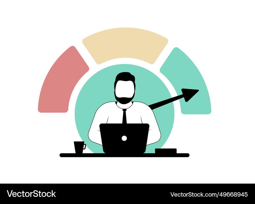 Productive entrepreneur and businessmen efficient Vector Image