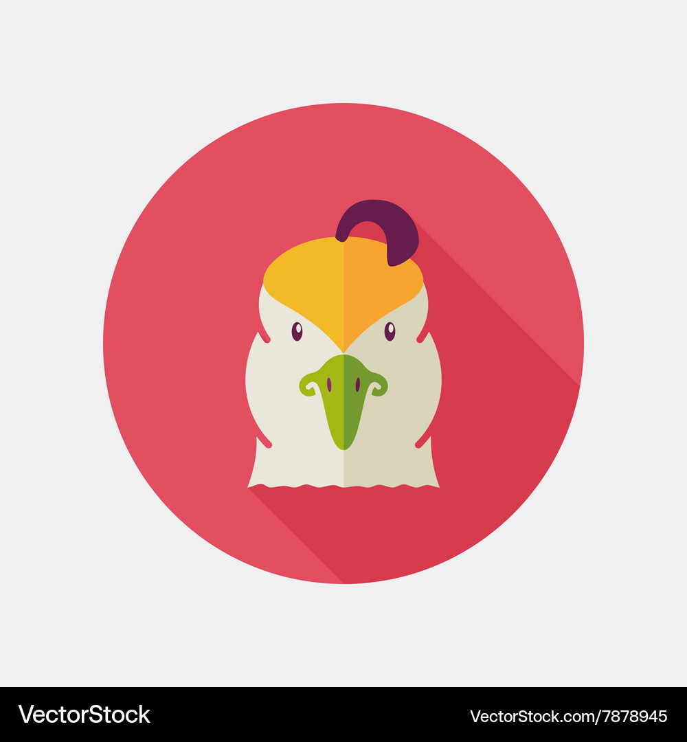 Quail flat icon animal head symbol Royalty Free Vector Image