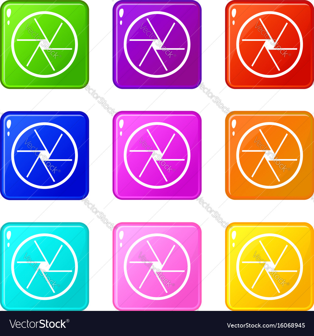 Round objective set 9 Royalty Free Vector Image