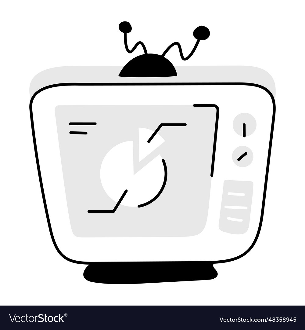 Tv statistics Royalty Free Vector Image - VectorStock