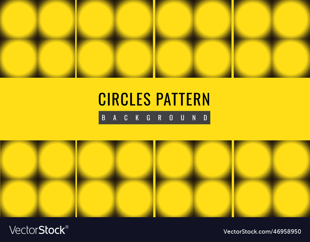 Abstract yellow circle gradient pattern on black Vector Image
